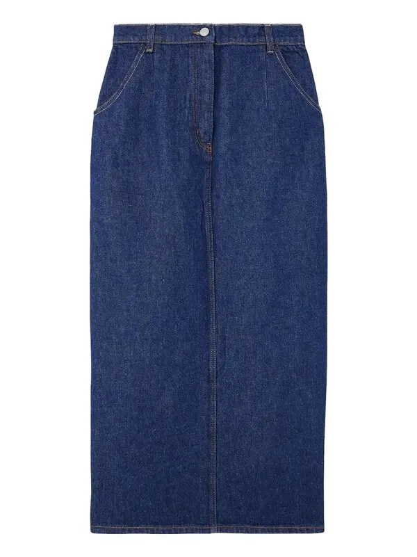 Magda Butrym Denim Midi Skirt - Dark Denim