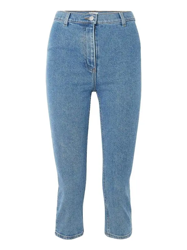 Magda Butrym Cropped High-rise Skinny Jeans - Mid Denim