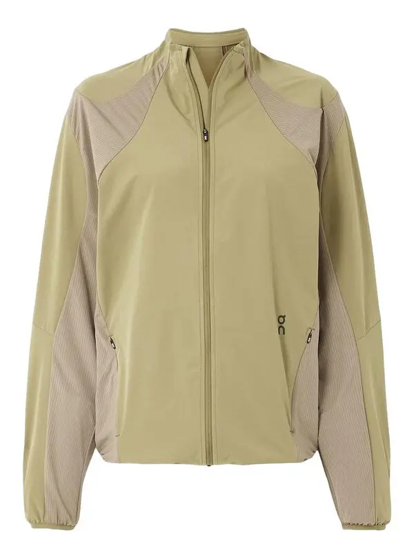 On Post Archive Factioni Breaker Stretchshell And Mesh Jacket - Sage Green