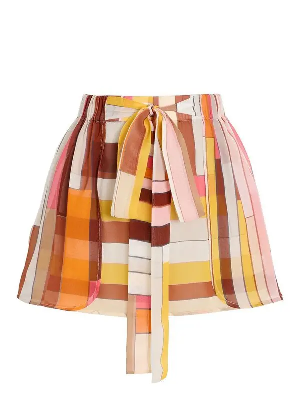 Missoni Printed Silk-voile Shorts - Yellow