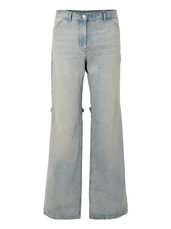 COURREGES Sailor Mid-rise Wide-leg Jeans - Mid Denim