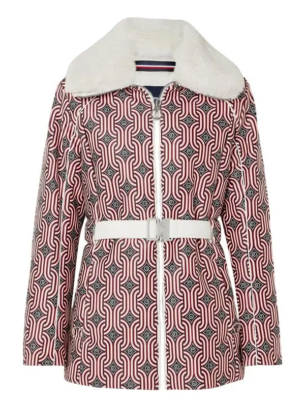 Fusalp Plushtrimmed Printed Ski Jacket - Red