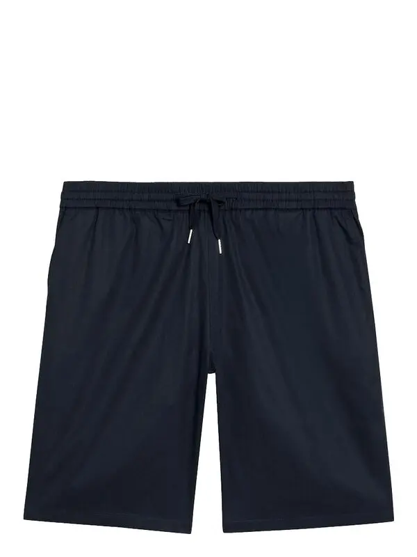 Sandro Cotton-blend Drawstring Shorts - Midnight Blue