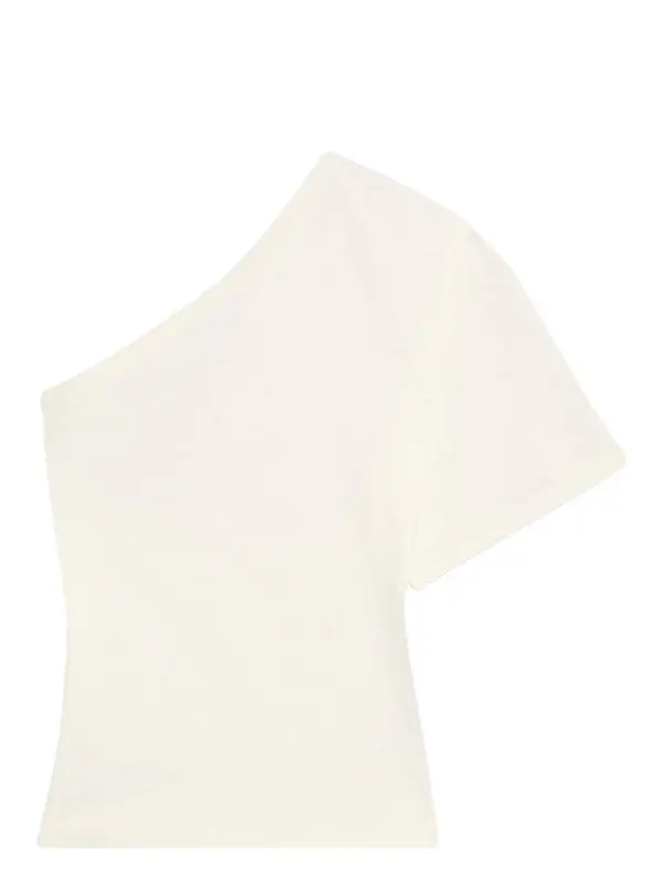 Matteau One-shoulder Cotton-jersey Top - White