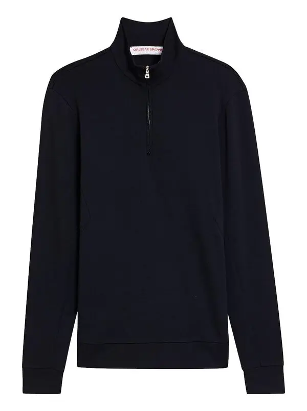 Orlebar Brown Neilson Merino Wool Half-zip Sweater - Midnight Blue