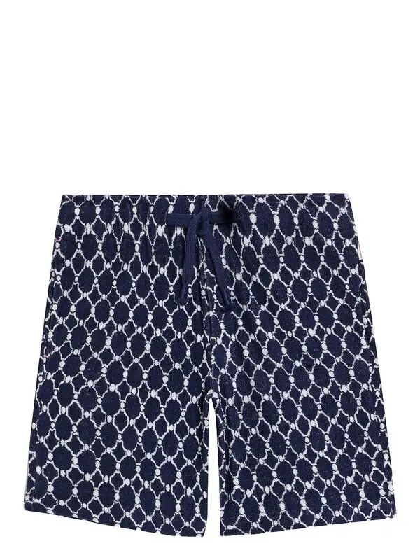 Orlebar Brown Trevone Cotton-blend Terry Jacquard Shorts - Navy