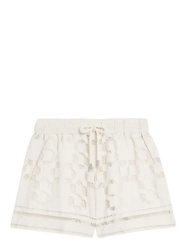Simkhai Crocheted Cotton-blend Shorts - Ecru