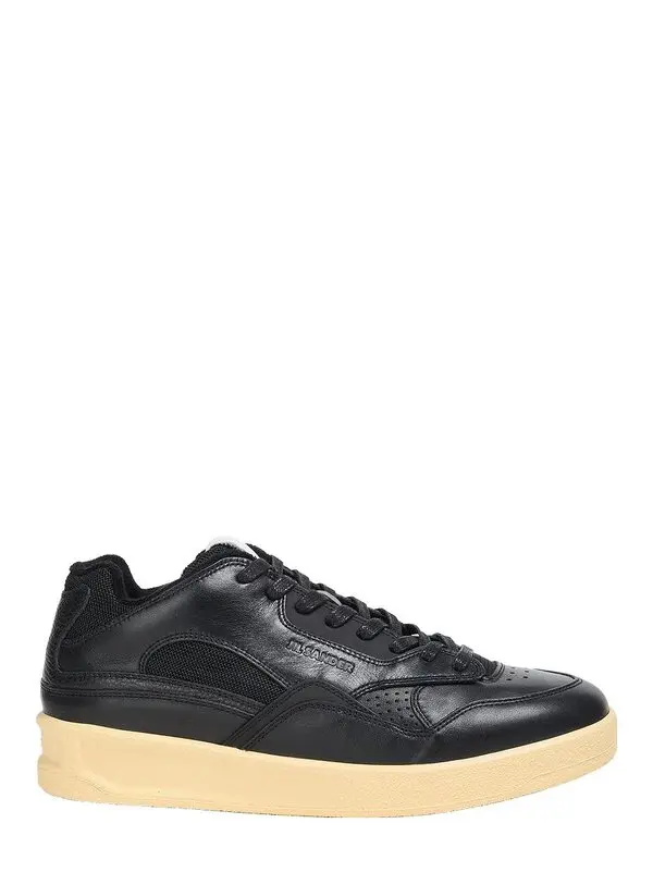 JIL SANDER Leather Sneakers - Black