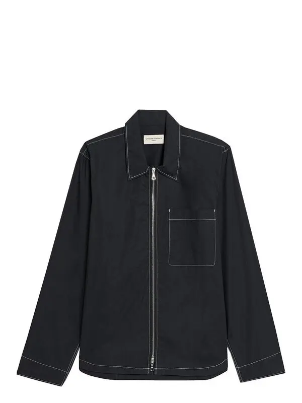 Officine Générale Cotton-poplin Jacket - Black