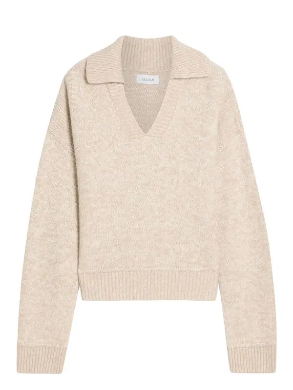 Naadam Cashmere Polo Sweater - Beige