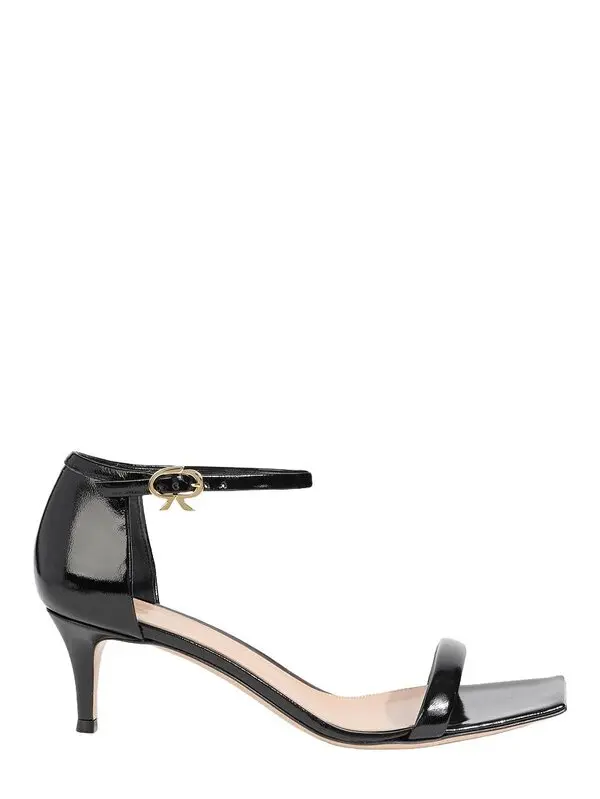GIANVITO ROSSI Pat 55 Leather Sandals - Black