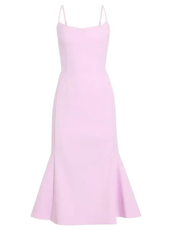 Simkhai Dalia Fluted Stretch-crepe Midi Dress - Lilac