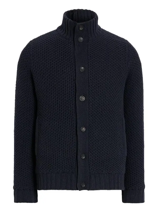 SLOWEAR Zanone Wool Cardigan - Navy