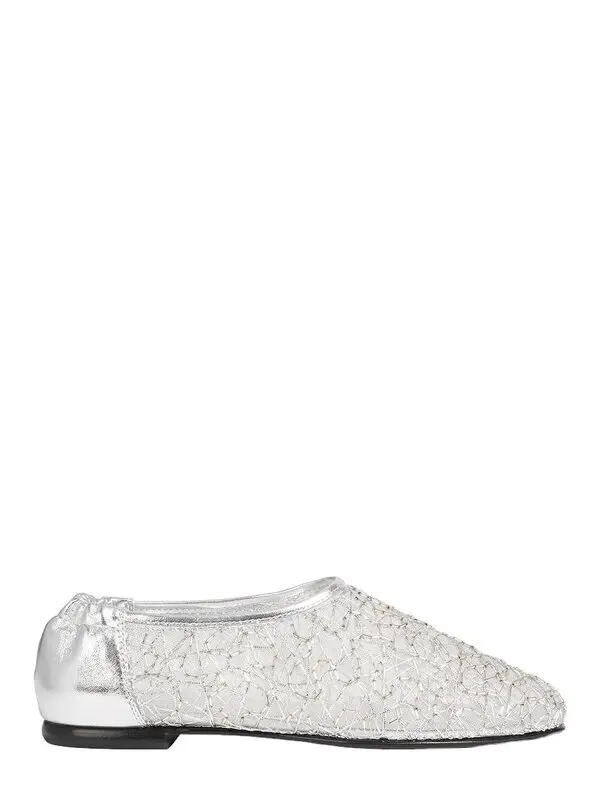 Simkhai Eden Embellished Ballet Flats - Silver
