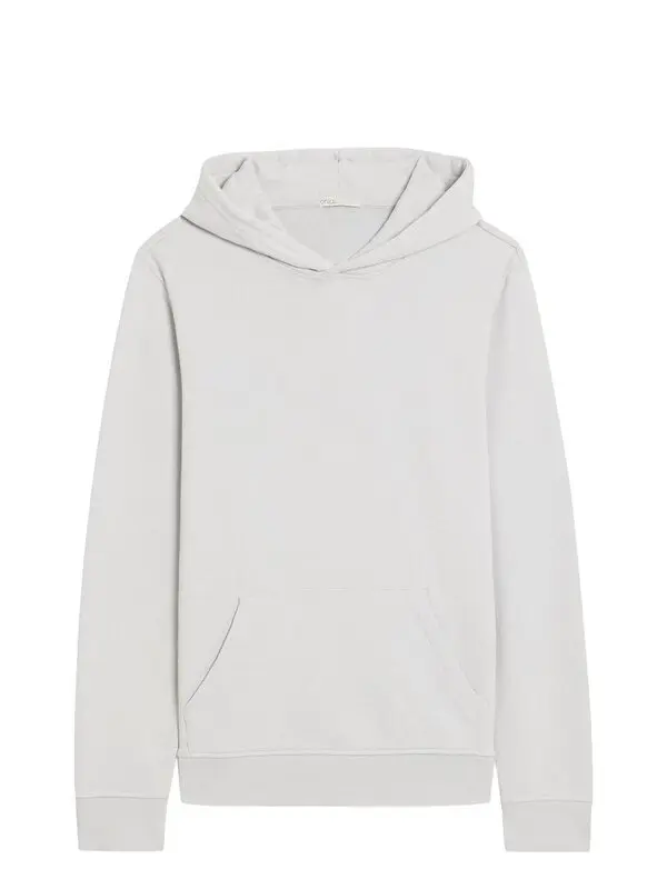 Onia French Cotton-blend Terry Hoodie - Light Gray