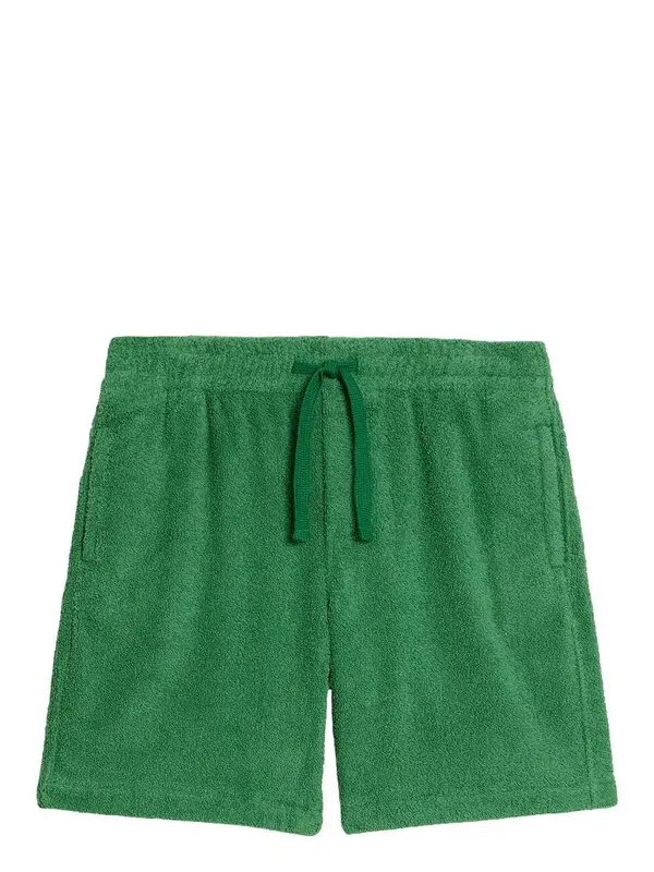 Orlebar Brown Trevone Cotton-terry Drawstring Shorts - Green
