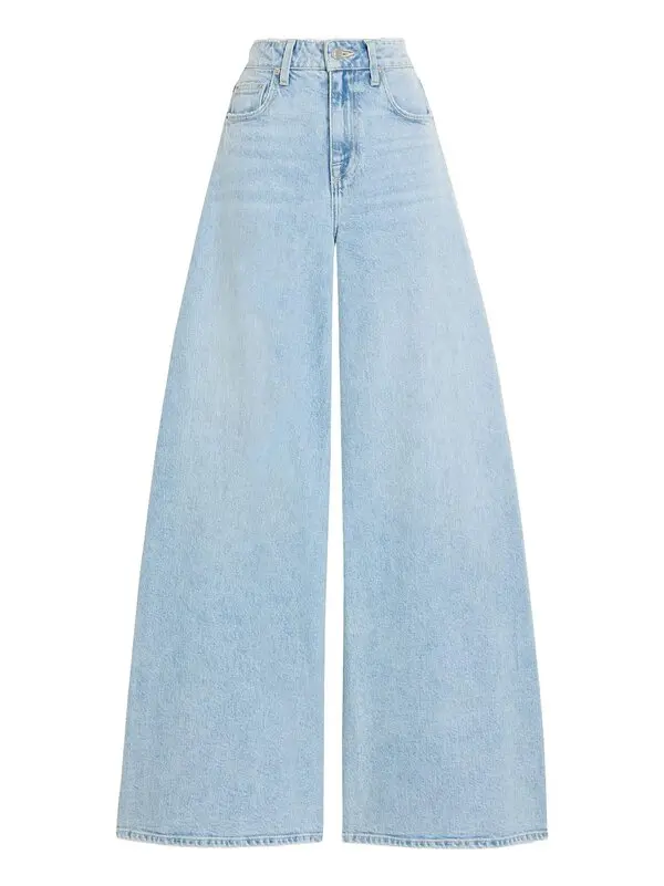 Simkhai High-rise Wide-leg Jeans - Light Denim
