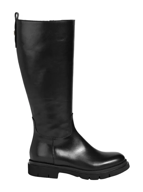Bally Waldina Leather Knee Boots - Black