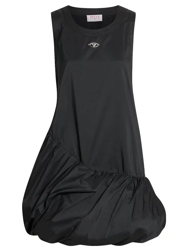 Emilio Pucci Gathered Shell Mini Dress - Black