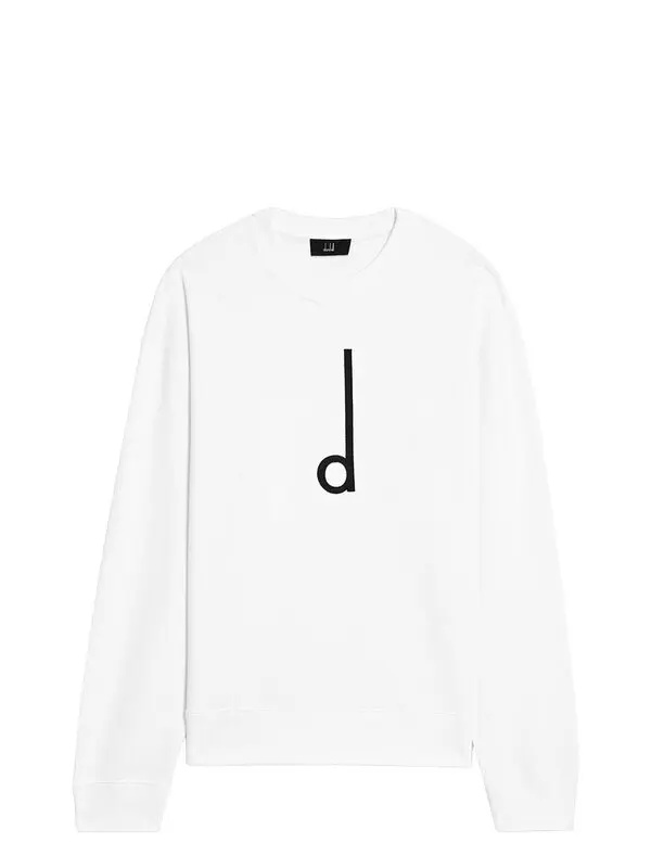 Dunhill Embroidered French Terry Sweatshirt - White