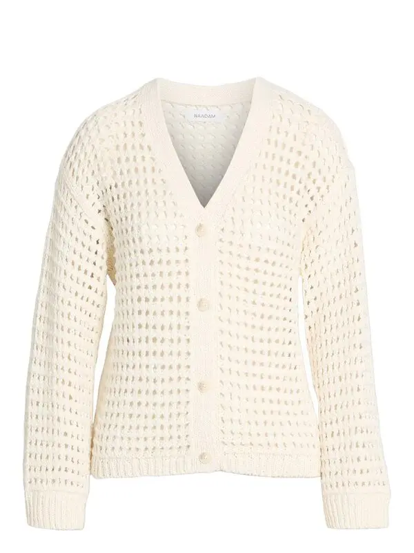 Naadam Open-knit Cotton Cardigan - Ivory