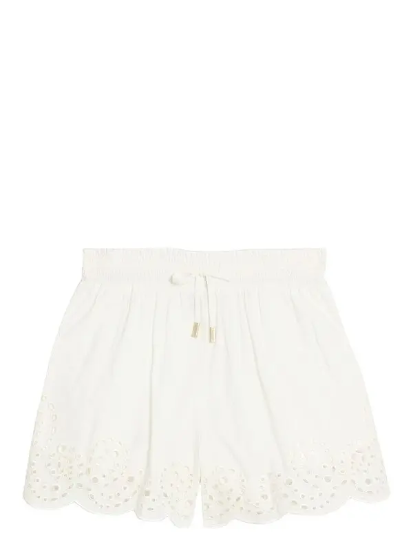 Simkhai Amelie Broderie Anglaise Shorts - White