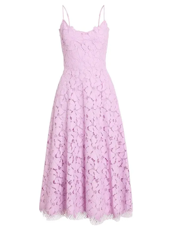 Simkhai Julia Corded Lace Midi Dress - Lilac