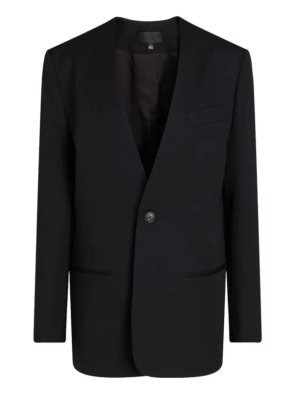 NILI LOTAN Colombe Wool-twill Blazer - Black