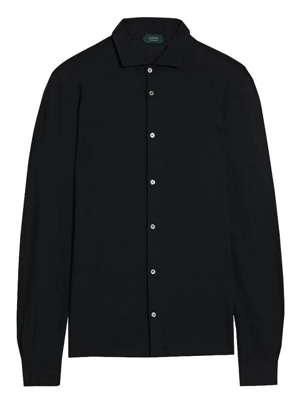 SLOWEAR Zanone Cottonpoplin Shirt - Black