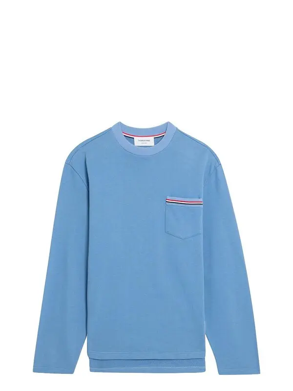 Thom Browne Cotton-terry Sweatshirt - Azure