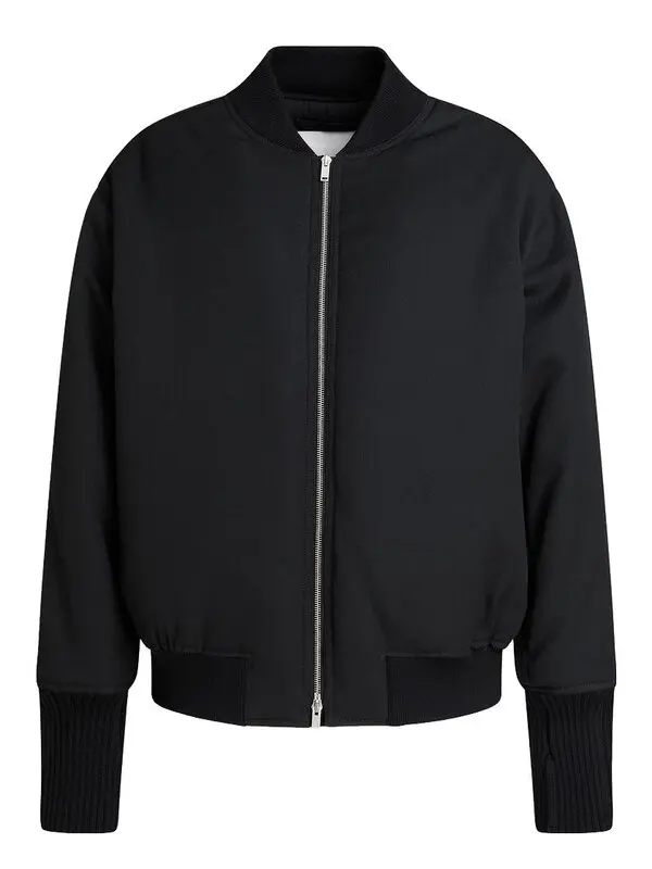 JIL SANDER Wool-twill Bomber Jacket - Black