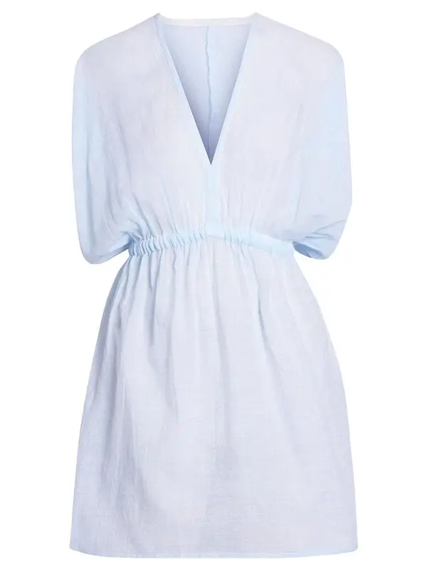 LEMLEM Alem Gathered Mini Dress - Sky Blue