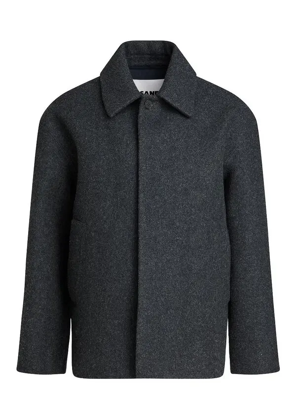 JIL SANDER Wool-felt Jacket - Dark Gray