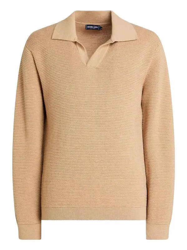Frescobol Carioca Orlando Merino Wool Polo Sweater - Beige