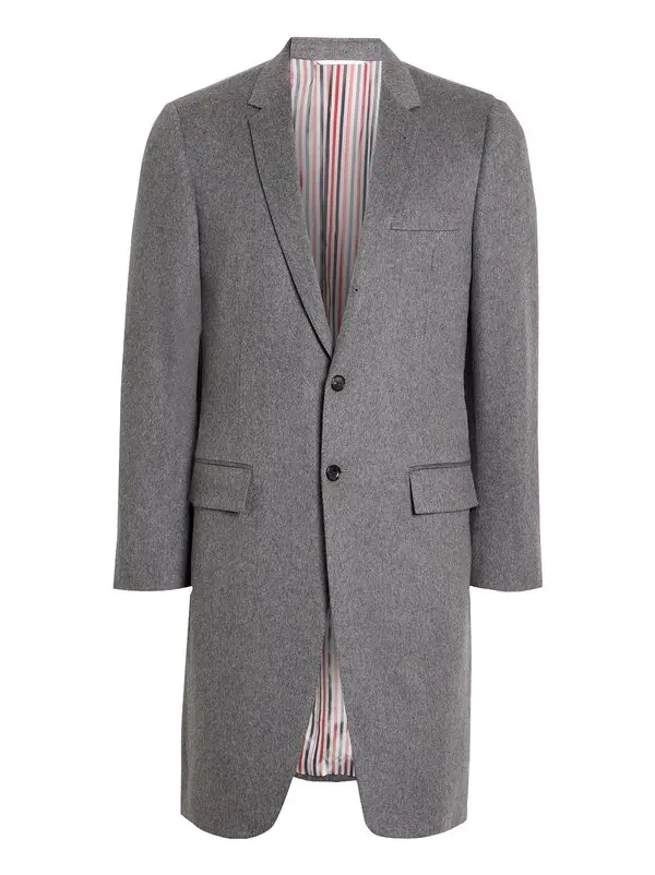 Thom Browne Cashmere-felt Coat - Gray