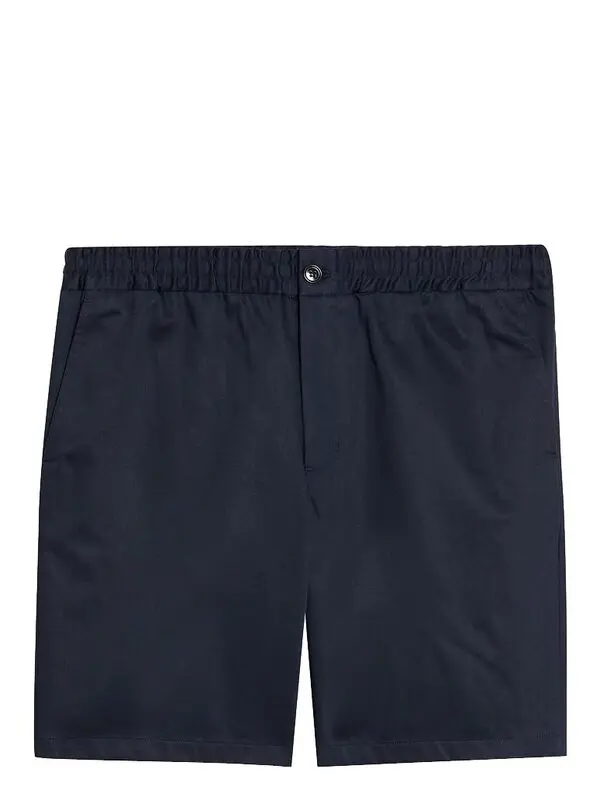 Ami Cotton-twill Shorts - Midnight Blue