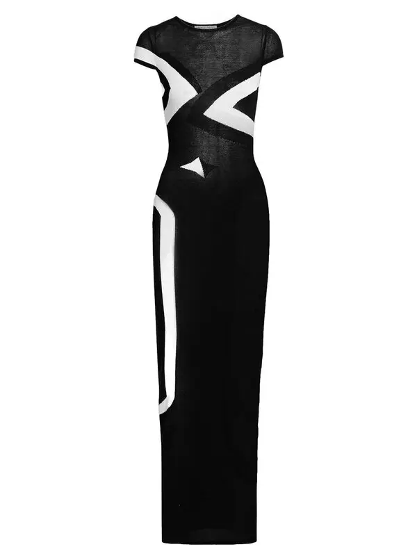 Emilio Pucci Jacquard-knit Cotton-blend Maxi Dress - Black