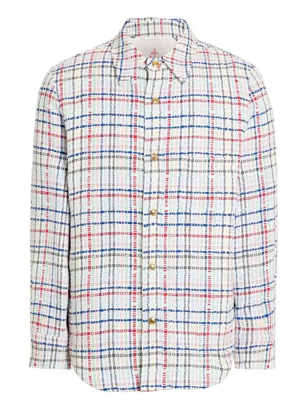 Thom Browne Checked Tweed Overshirt - Ivory