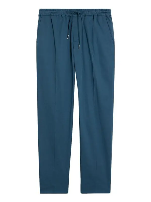 Sandro Cotton-blend Twill Drawstring Pants - Petrol
