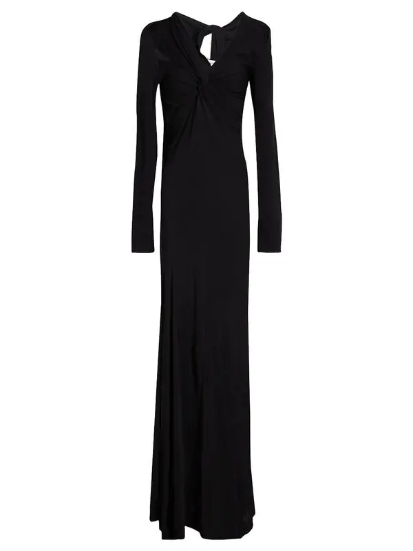 Victoria Beckham Twist-front Maxi Dress - Black