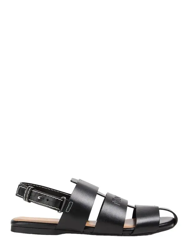 JW Anderson Leather Slingback Sandals - Black