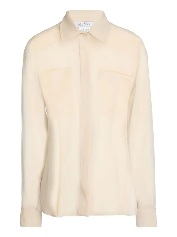 Max Mara Silk-voile Shirt - Cream