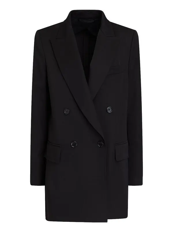 Max Mara Levico Wool And Mohair-blend Twill Blazer - Black