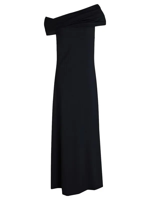RÓHE One-shoulder Stretch-jersey Maxi Dress - Black
