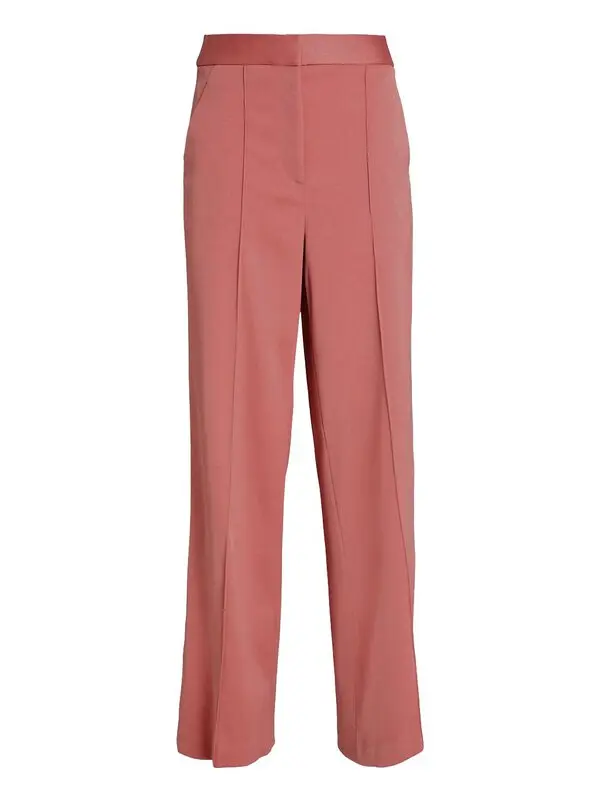 Veronica Beard Edia Satin Wide-leg Pants - Antique Rose