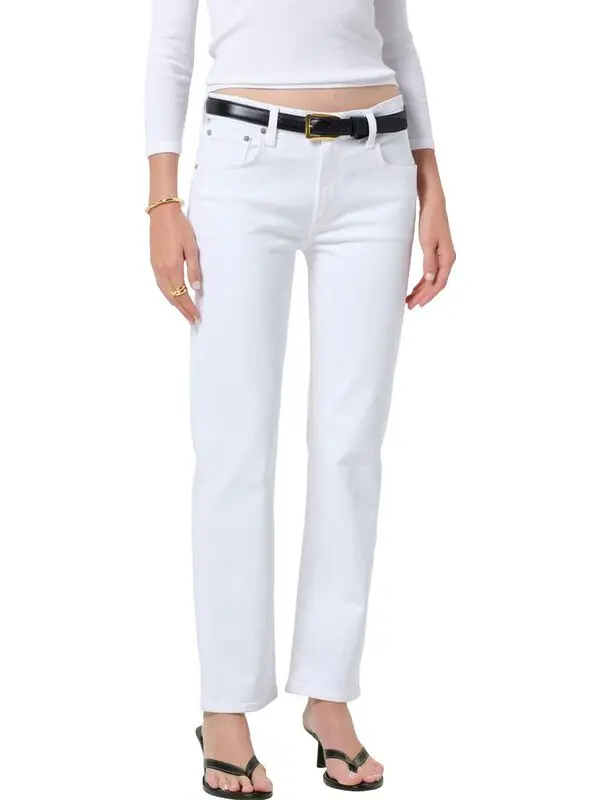 Citizens Of Humanity Anissa Straight Leg Jeans - Bon Bon White