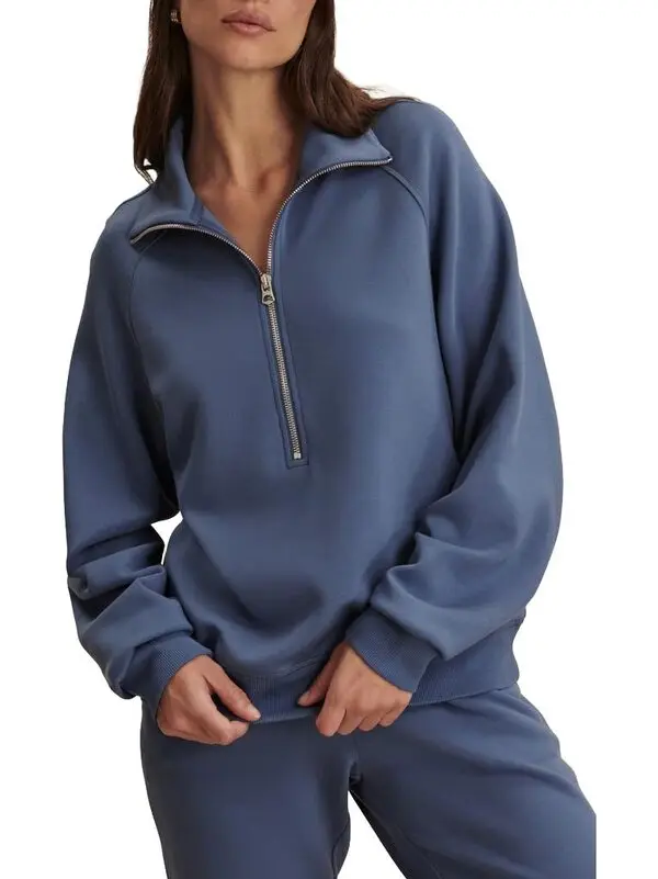 Varley Selene Half Zip Sweatshirt - Bijou Blue