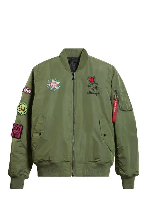 Alpha Industries X Keith Haring Ma-1 Reversible Jacket - Sage