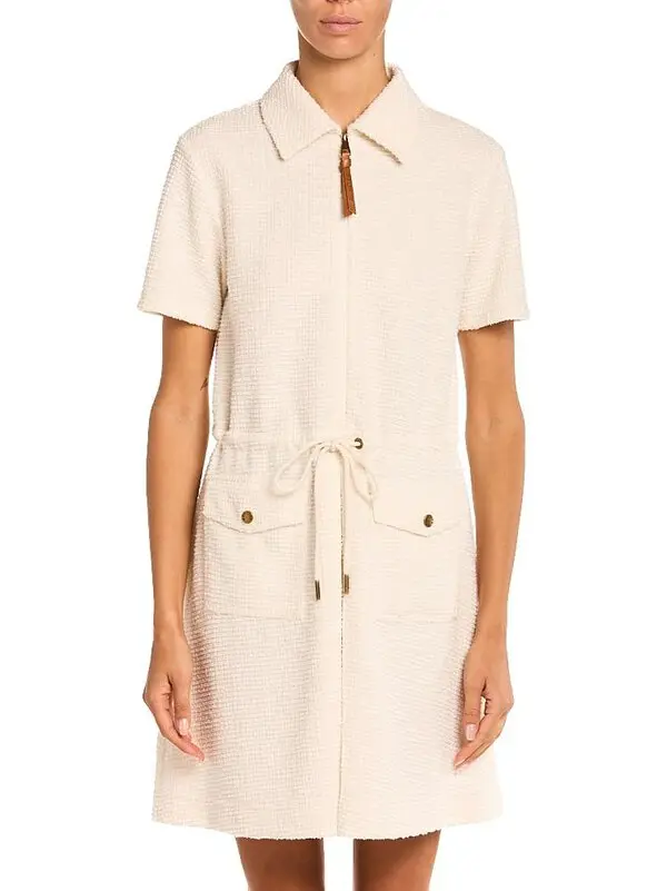 Moncler Textured Mini Dress - Natural