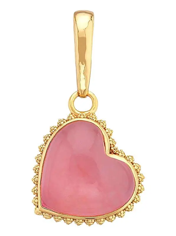CAPUCINE DE WULF Mother Of Pearl Heart Charm - Pink